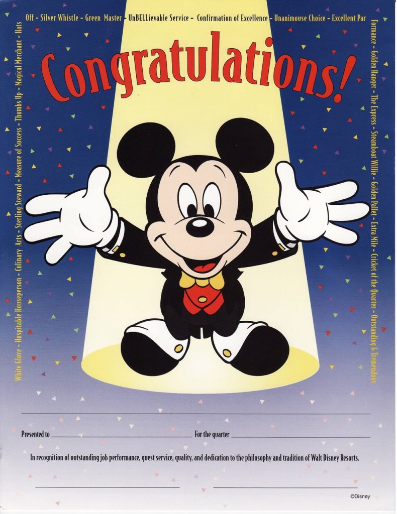 Reward & Recognition at the Walt Disney World Resort - World Class ...